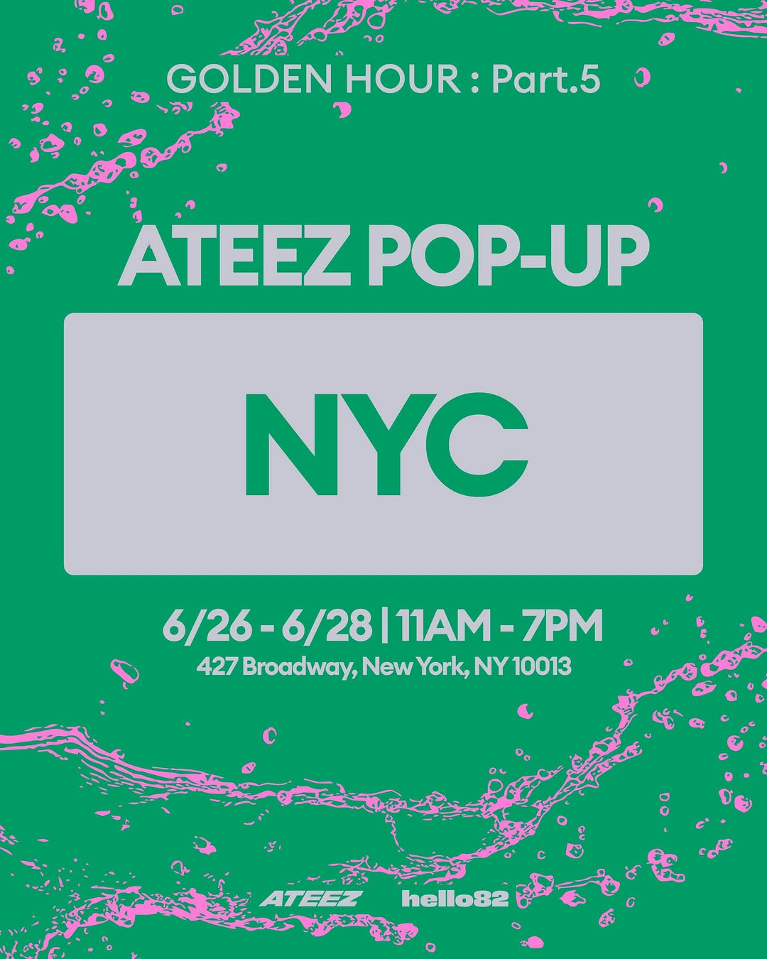 ATEEZ POP-UP – New York, June 26 – 28, 2026 | K-Pop Tracker