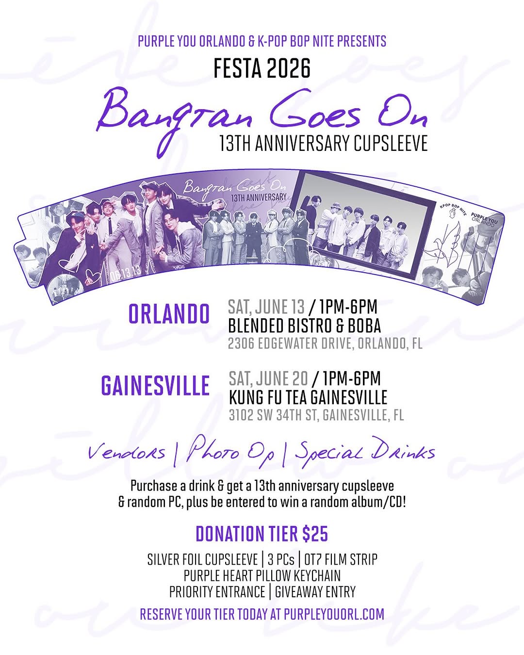Bangtan Goes On Fan Event Festa Cupsleeve Orlando – Orlando, June 13 ...